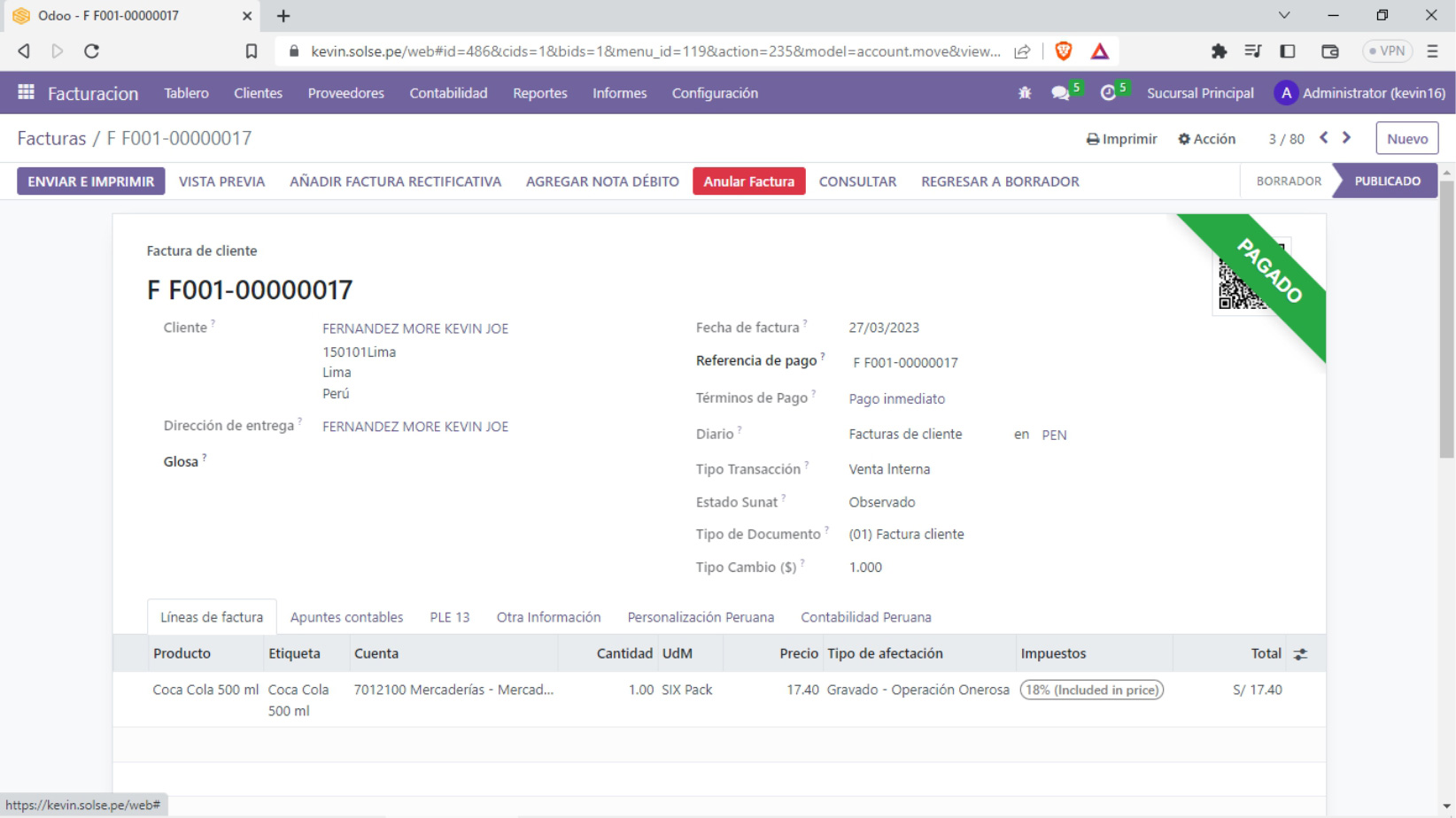 Crear Factura desde el Módulo de Facturación | My Website